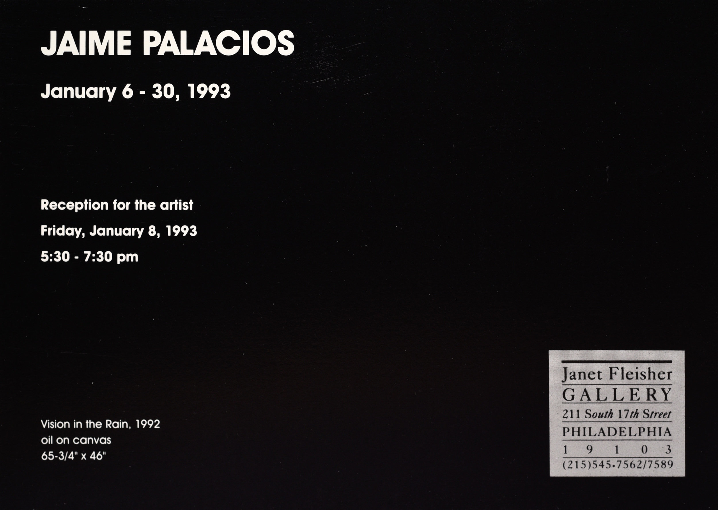 Fleisher/Ollman Gallery » Exhibitions » Jaime Palacios
